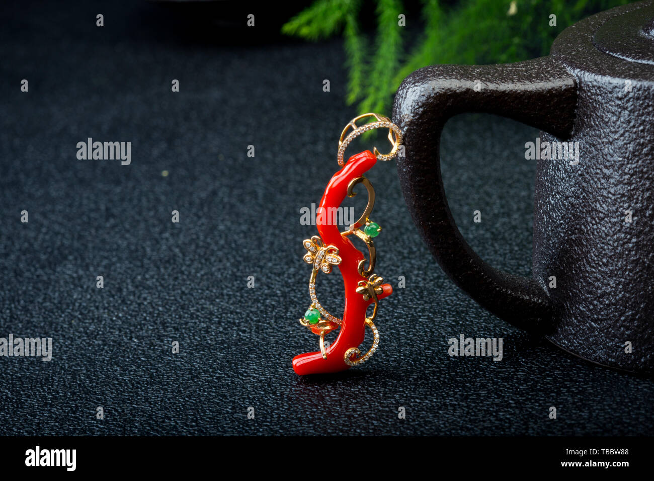 red coral locket Stock Photo - Alamy