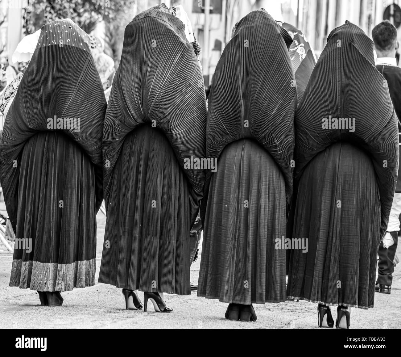 Fascinating beauty of the traditional sardinian costumes, still worn in ...