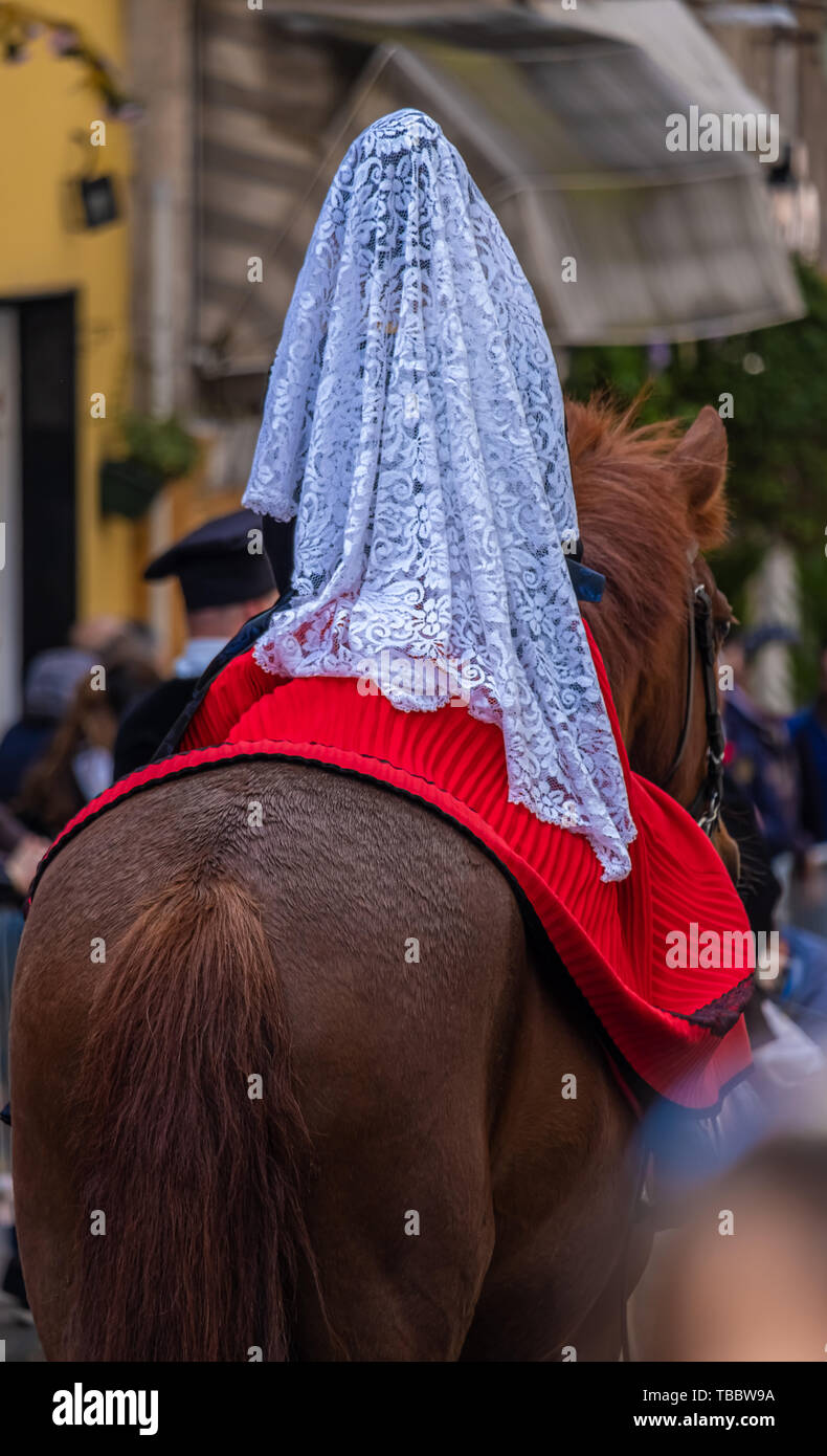 Fascinating beauty of the traditional sardinian costumes, still worn in ...