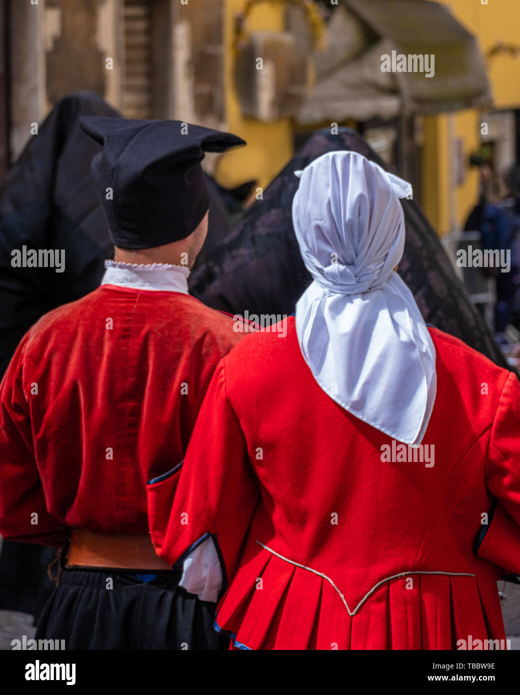 Fascinating beauty of the traditional sardinian costumes, still worn in ...