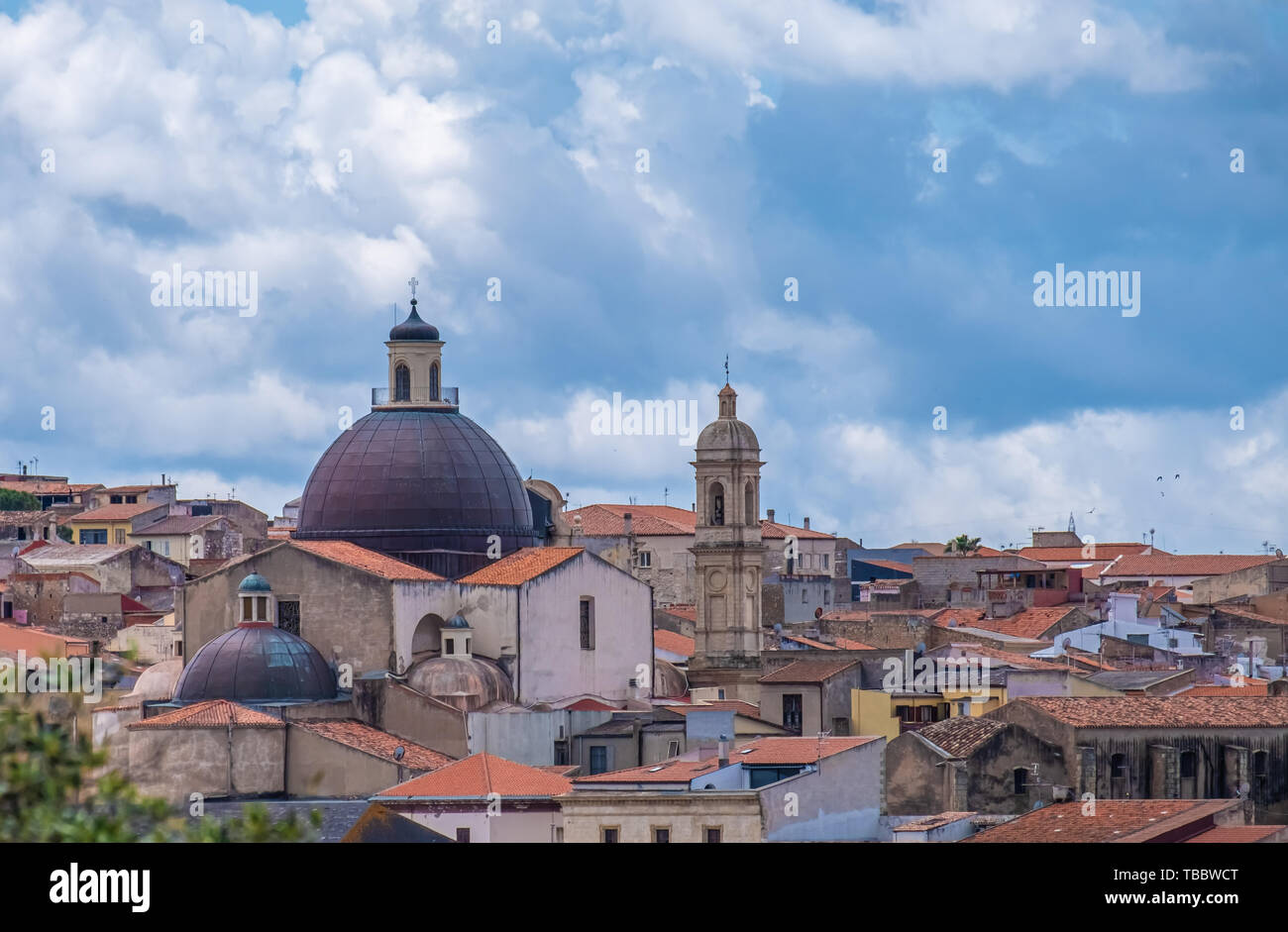 The charming hilltop village of Sorso, facing the Gulf of Asinara ...