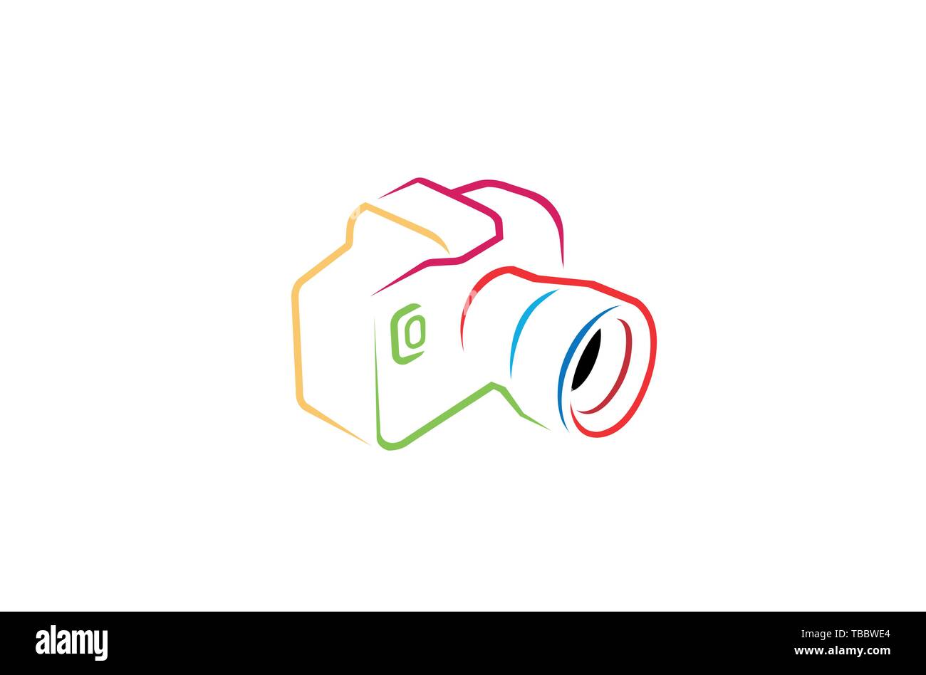 Creative Colorful Camera line Logo Design Symbol Vector Illustration ...