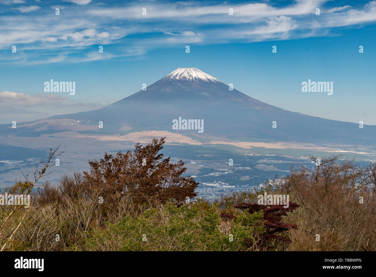 view on Mount Fuji from Hakone Skyline Stock Photo - Alamy