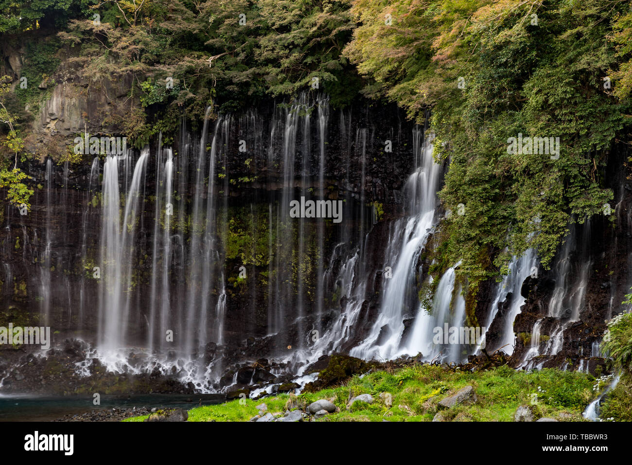 Shiraito Falls near Mount Fuji in Autumn Stock Photo - Alamy