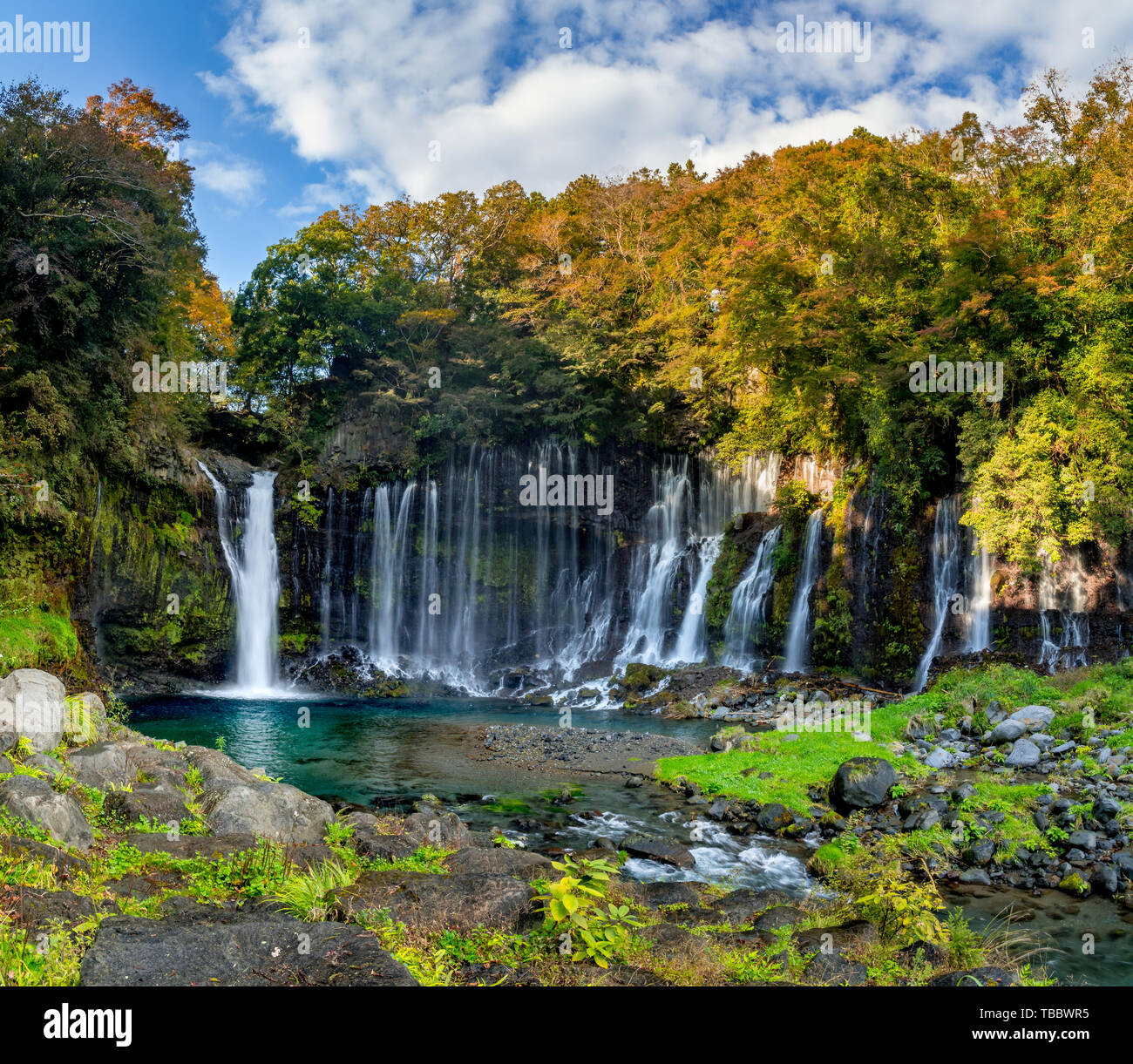 Shiraito Falls near Mount Fuji in Autumn Stock Photo - Alamy