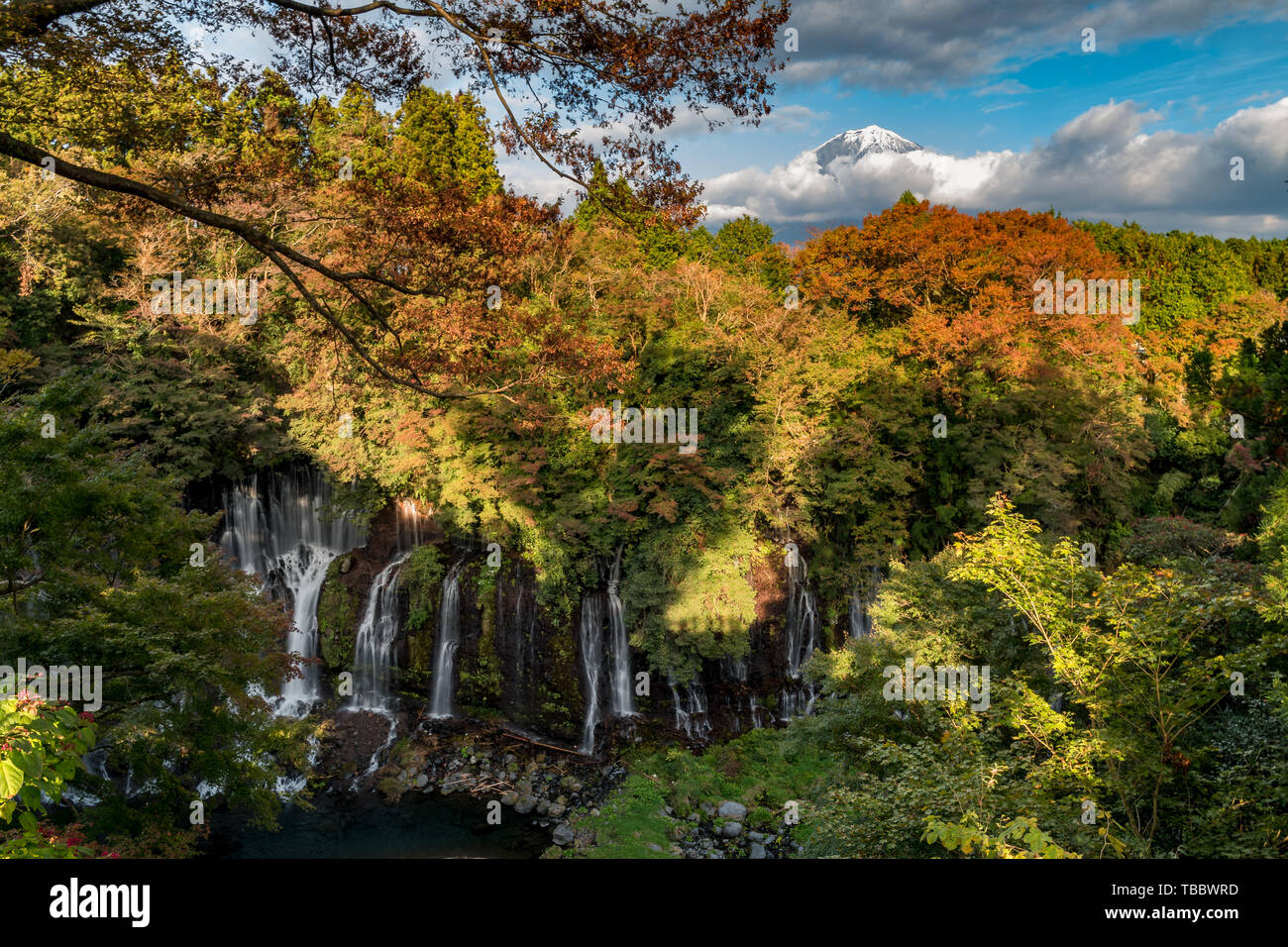 Shiraito Falls near Mount Fuji in Autumn Stock Photo - Alamy