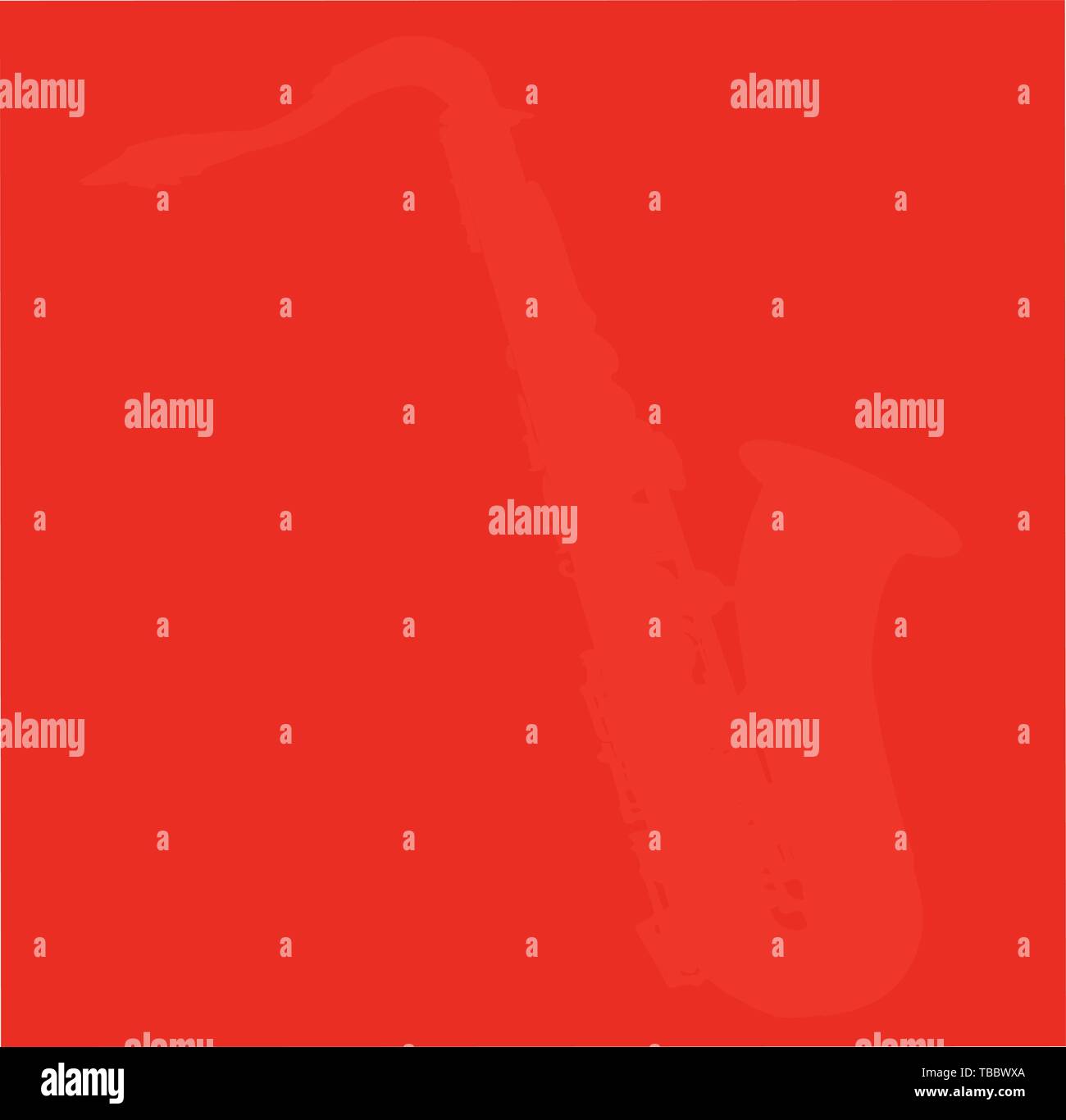 Saxophone on red background Stock Vector Images - Alamy