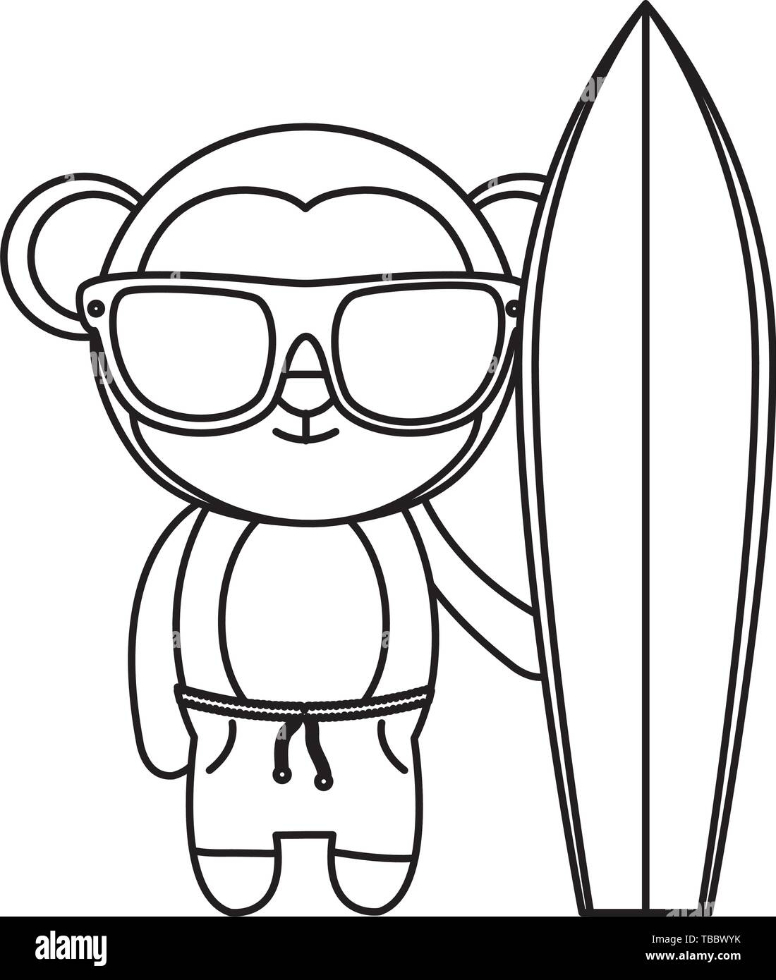 Surfing with wildlife Black and White Stock Photos & Images - Alamy