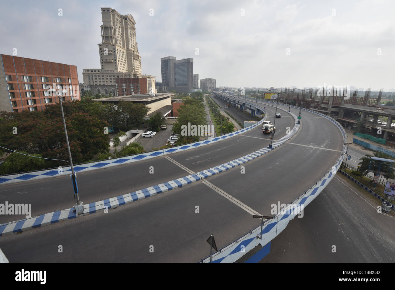 North bound flank of the Maa Flyover near Parama island on EM Bypass ...