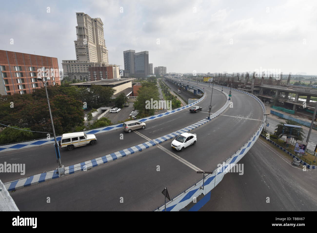 North bound flank of the Maa Flyover near Parama island on EM Bypass ...