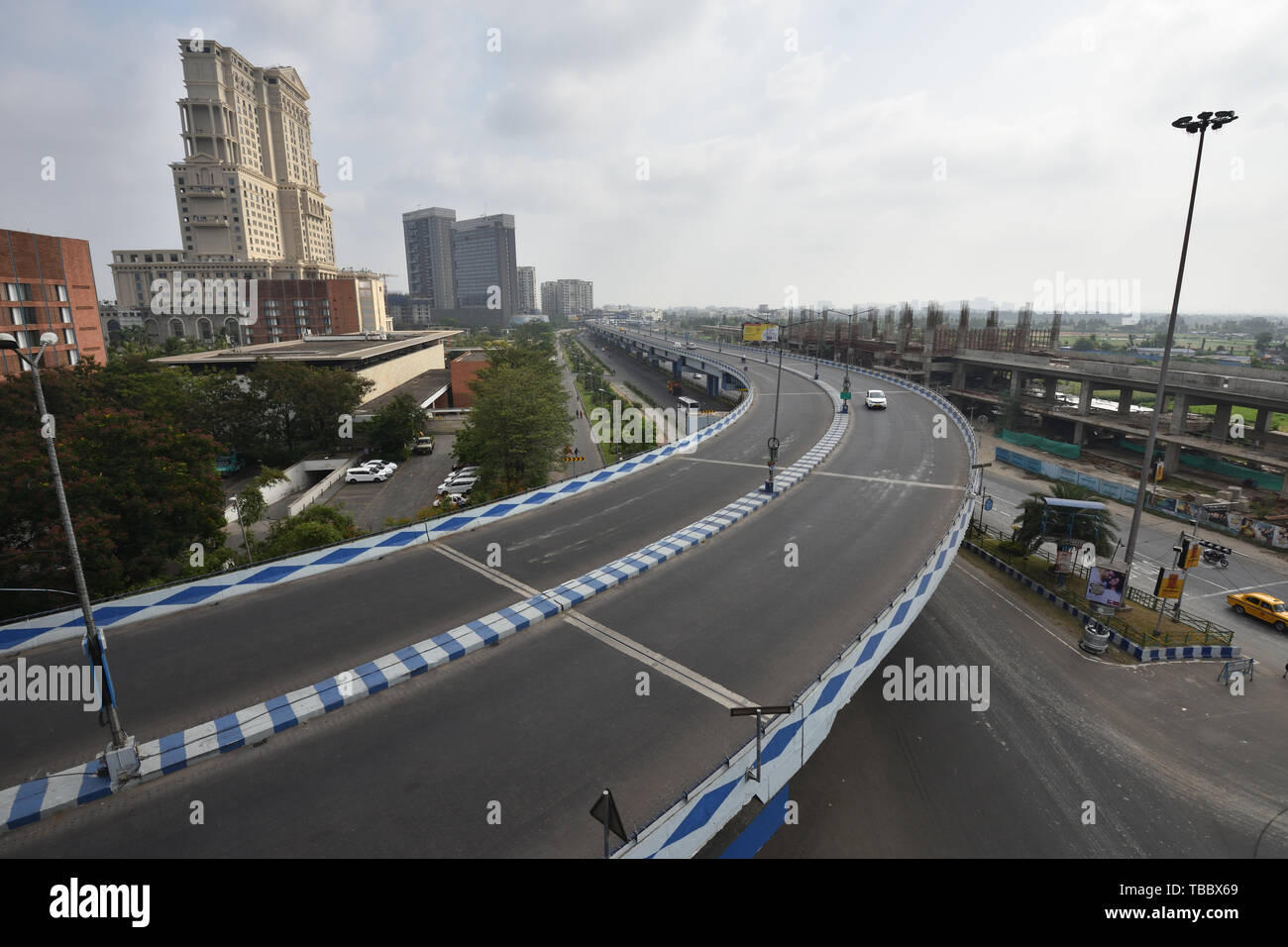 North bound flank of the Maa Flyover near Parama island on EM Bypass ...