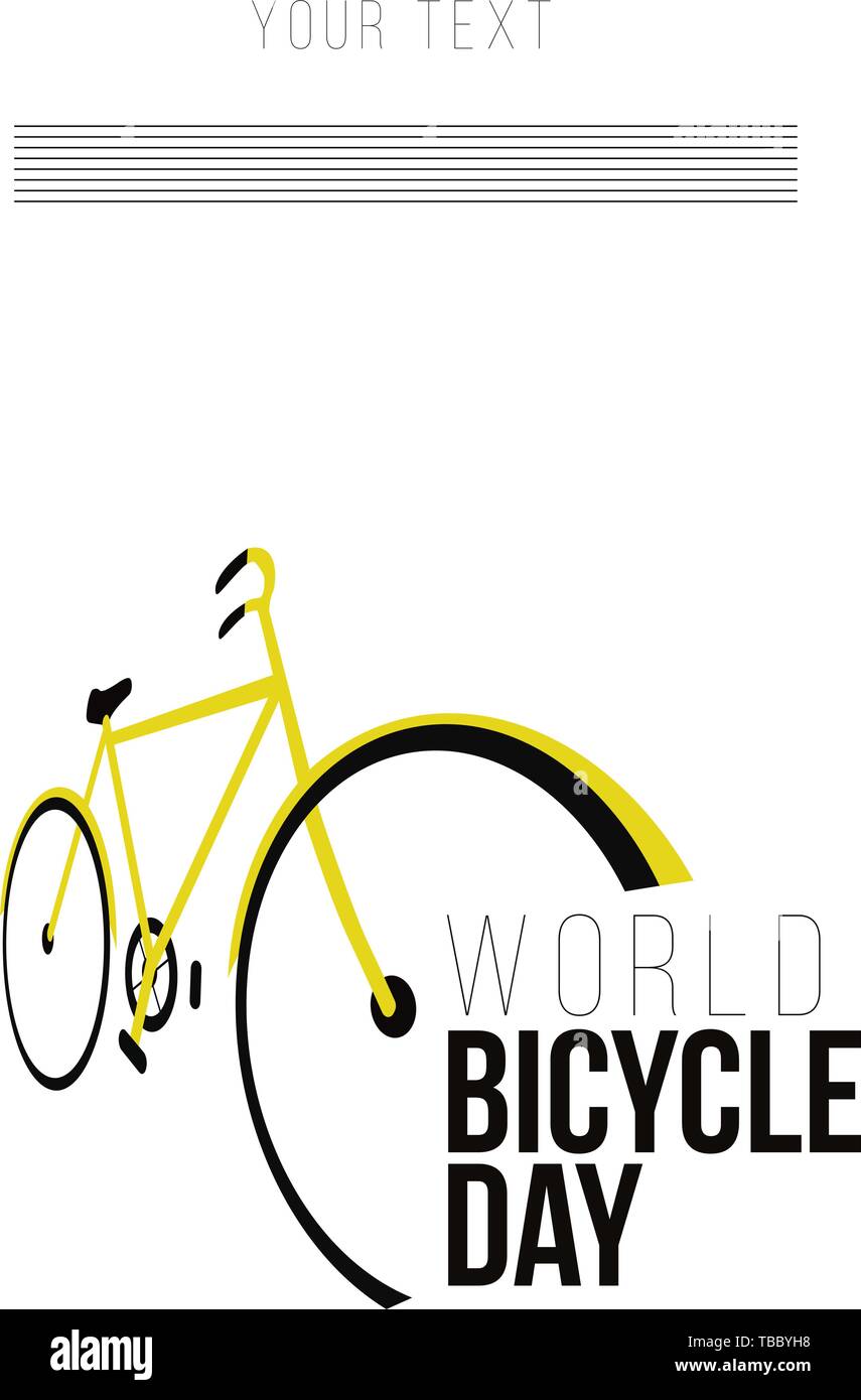 World bicycle day. Vector illustration - Vector Stock Vector Image ...