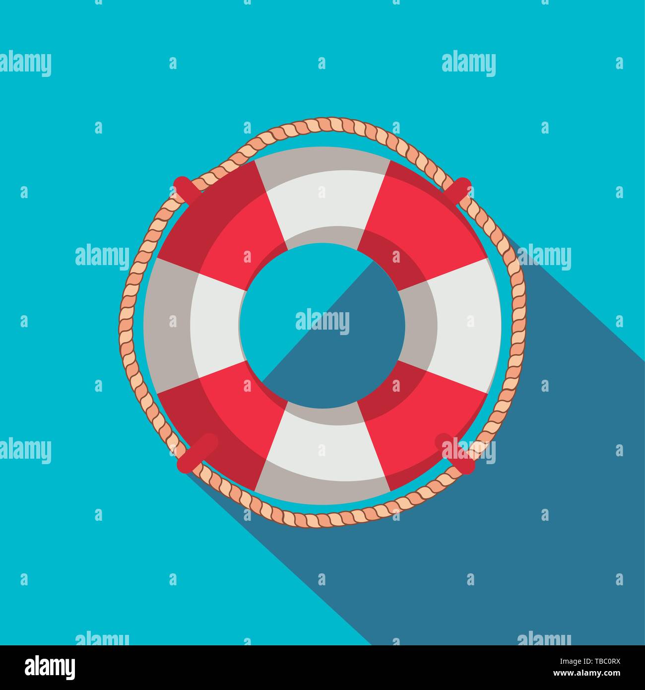 float object with rope to swim in the water Stock Vector Image & Art ...