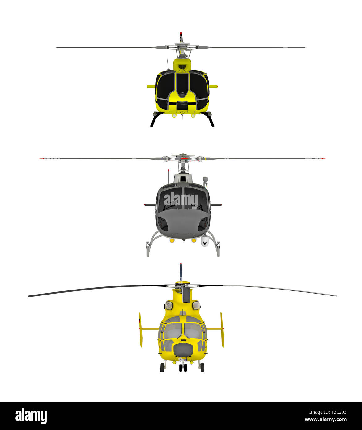 Three helicopters Cut Out Stock Images & Pictures - Alamy