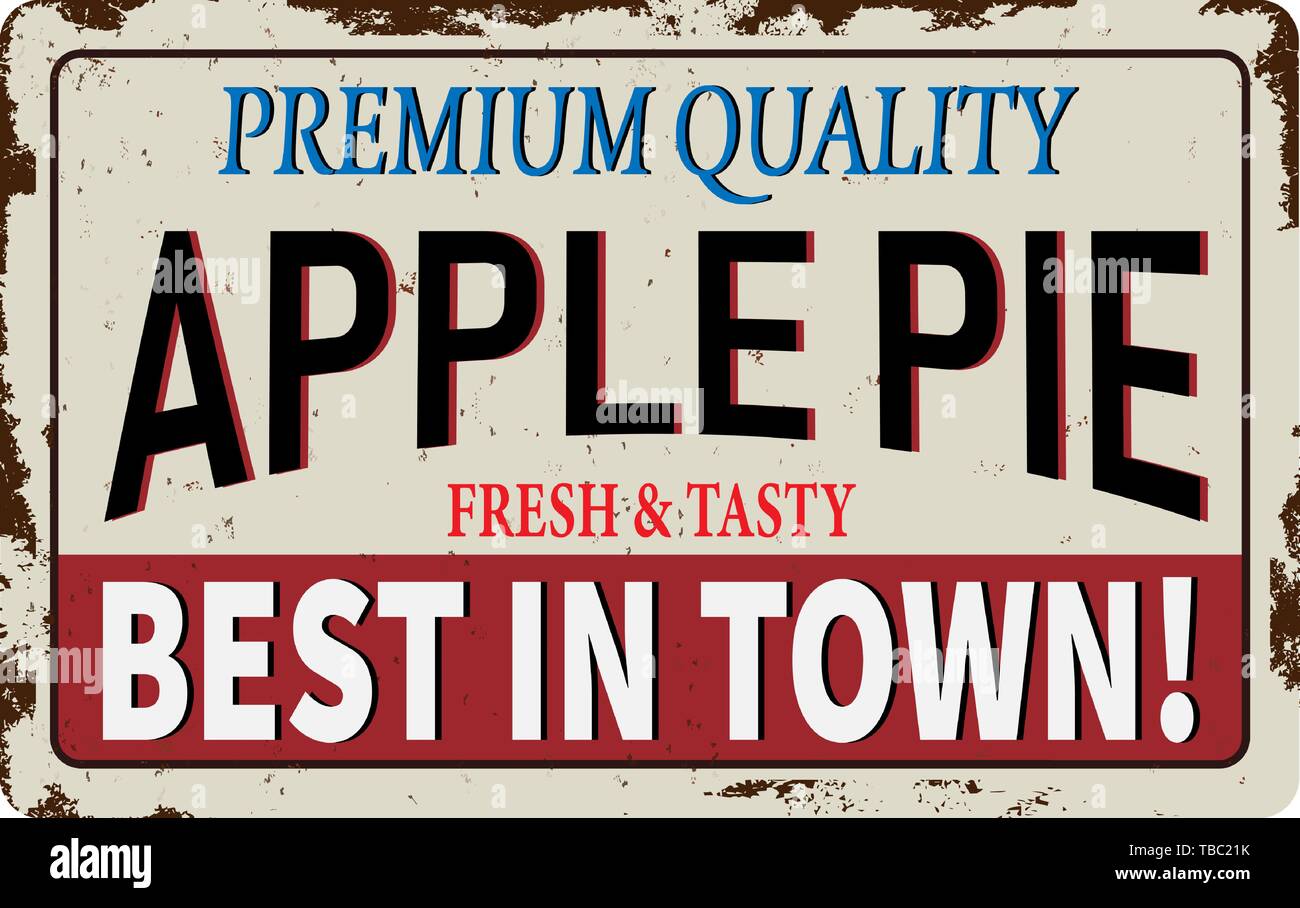 vintage rusty metal sign on a white background vector illustration ...