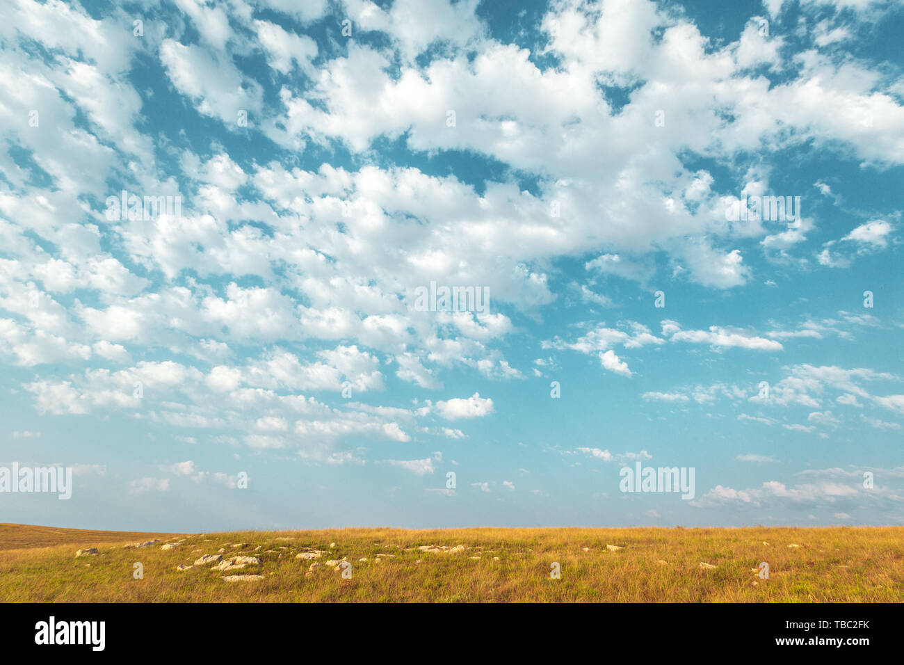 Blue sky and beautiful cloud. Plain landscape background Stock Photo ...
