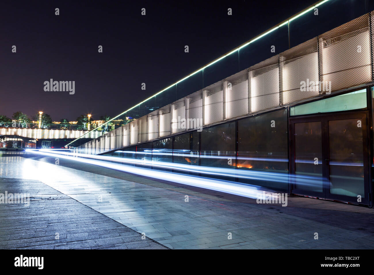 Road at night Stock Photo - Alamy