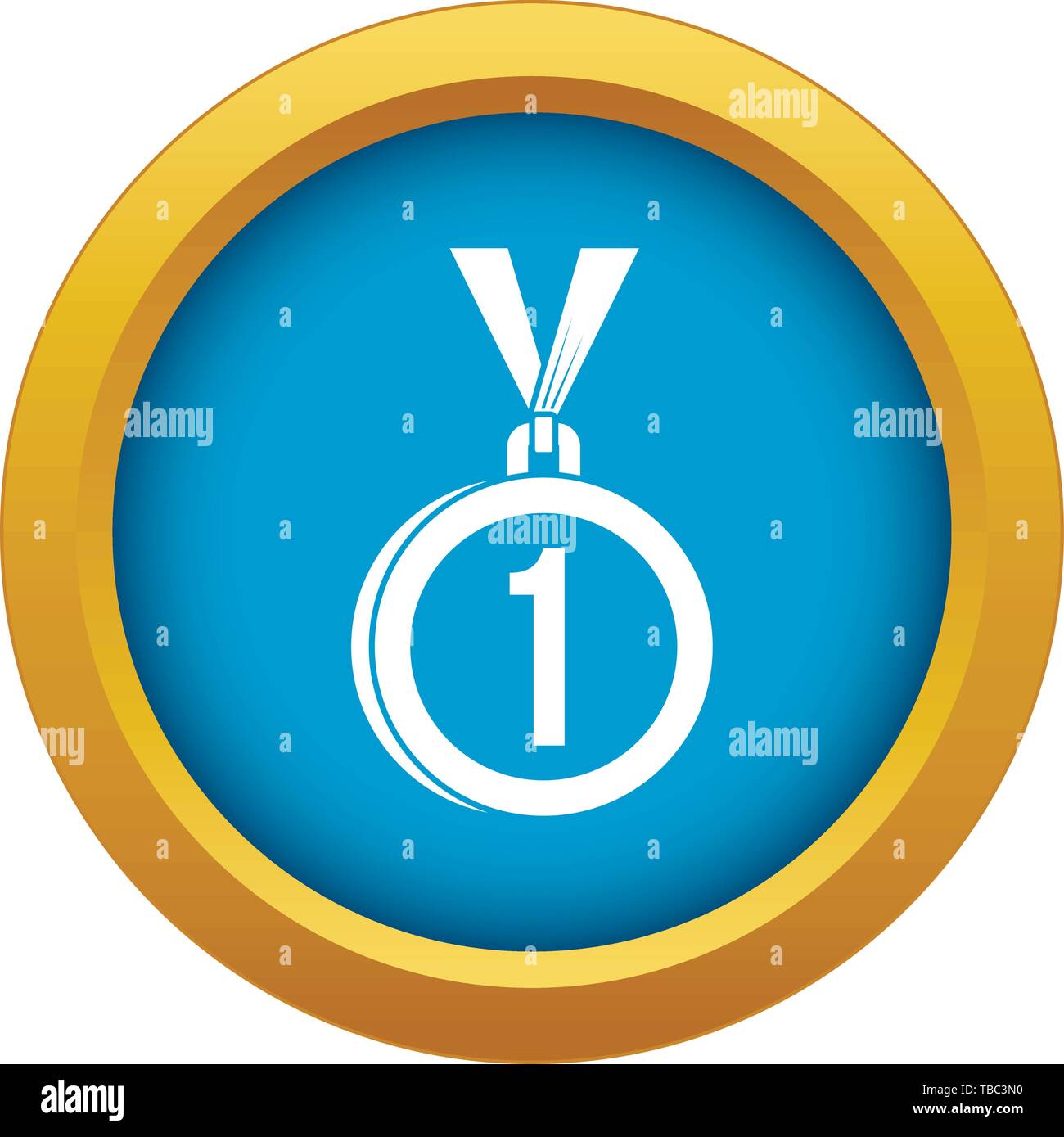Medal for first place icon blue vector isolated Stock Vector Image ...