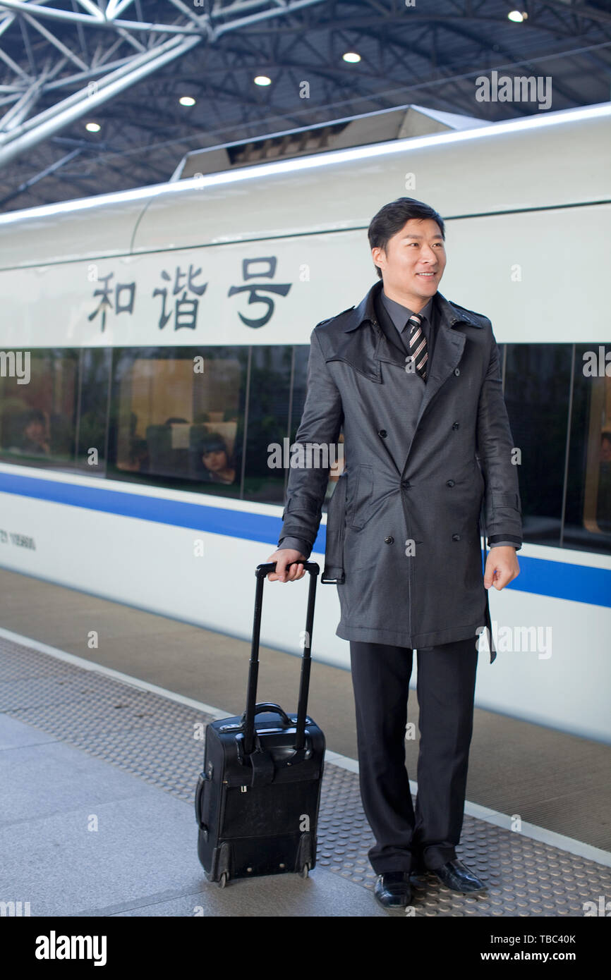 Train docking at platform train hi-res stock photography and images - Alamy