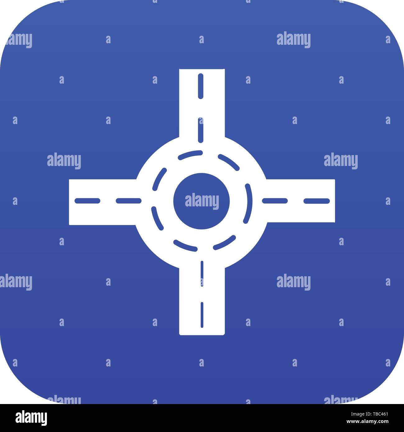 Circular intersection icon blue vector Stock Vector Image & Art - Alamy