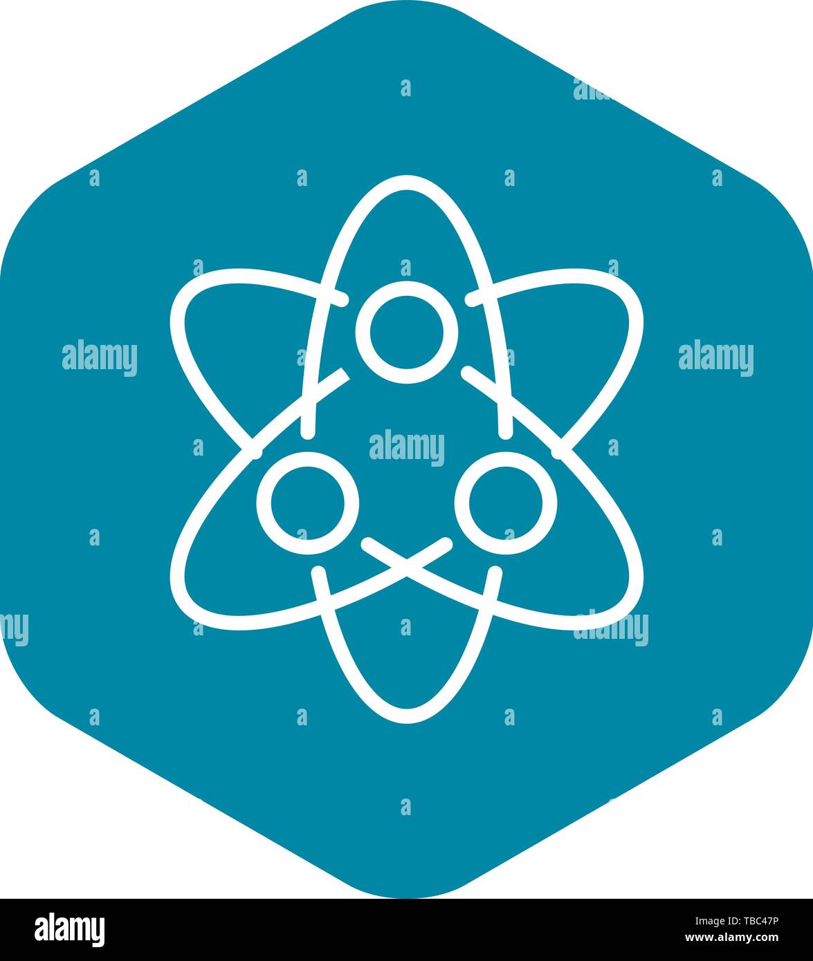 Atom icon, outline style Stock Vector Image & Art - Alamy