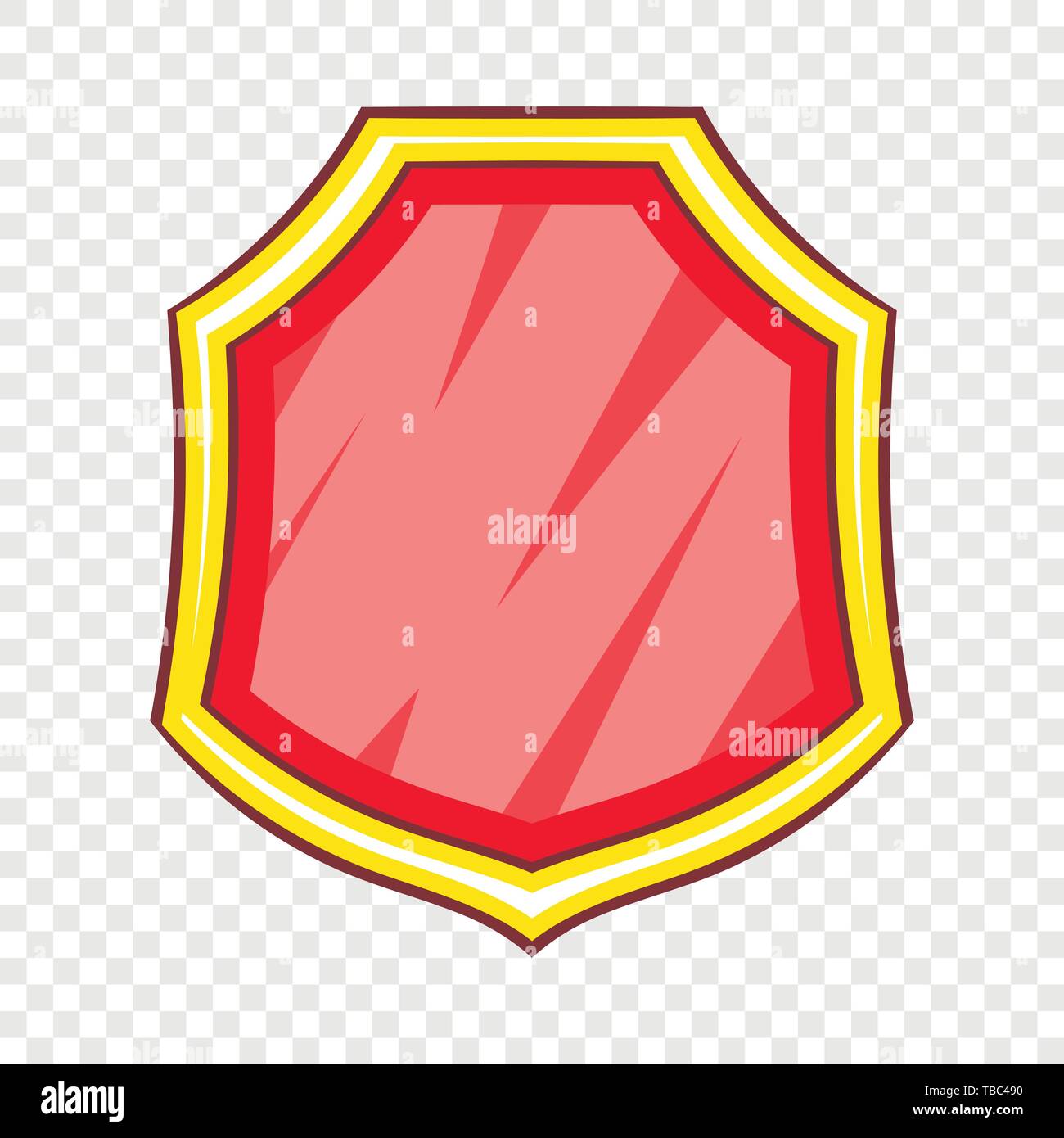 Red blank shield icon, cartoon style Stock Vector Image & Art - Alamy
