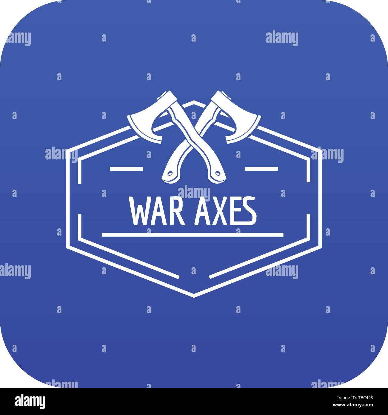 War axe icon blue vector Stock Vector Image & Art - Alamy