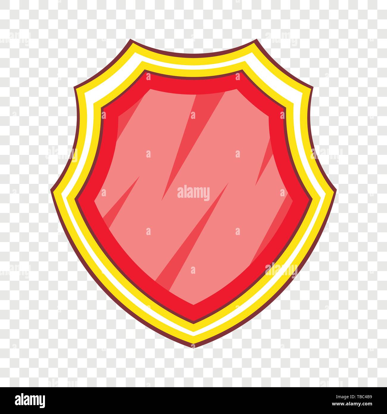 Red protection shield icon, cartoon style Stock Vector Image & Art - Alamy