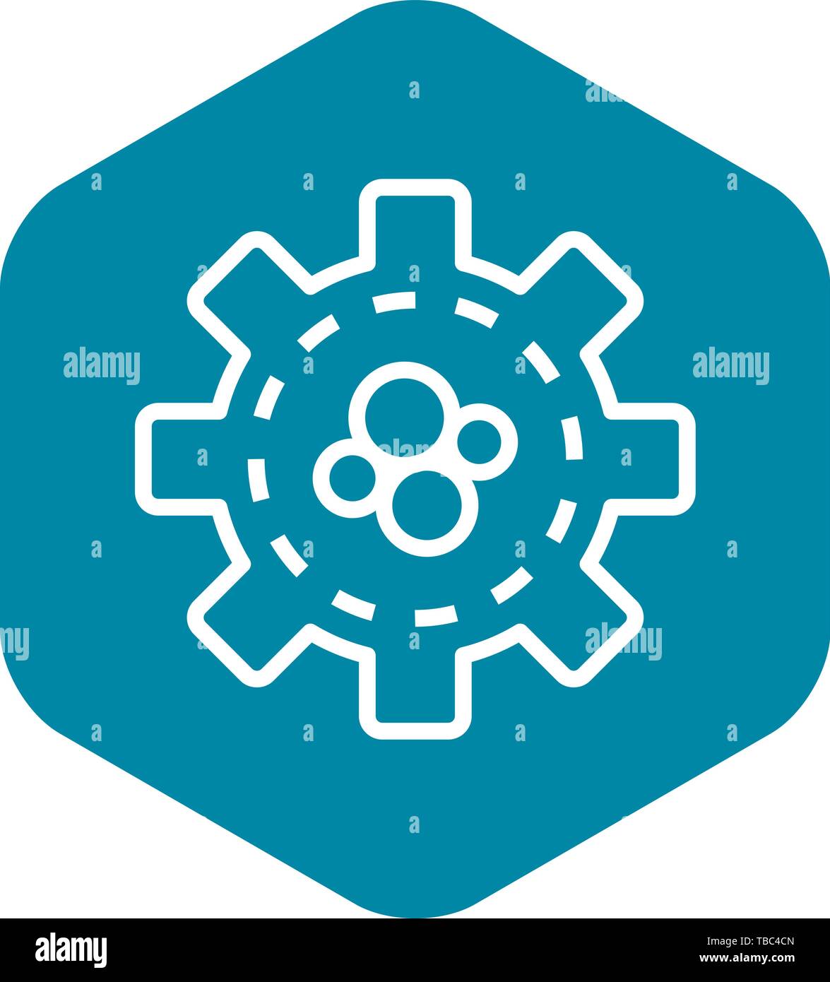 Cog wheel icon, outline style Stock Vector Image & Art - Alamy