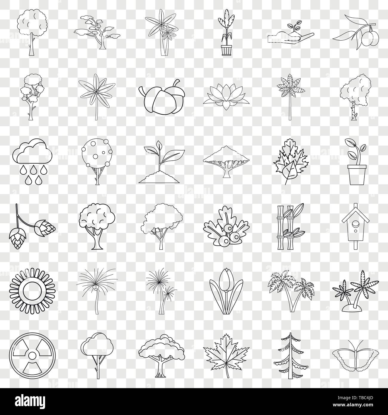 Seed icons set, outline style Stock Vector Image & Art - Alamy