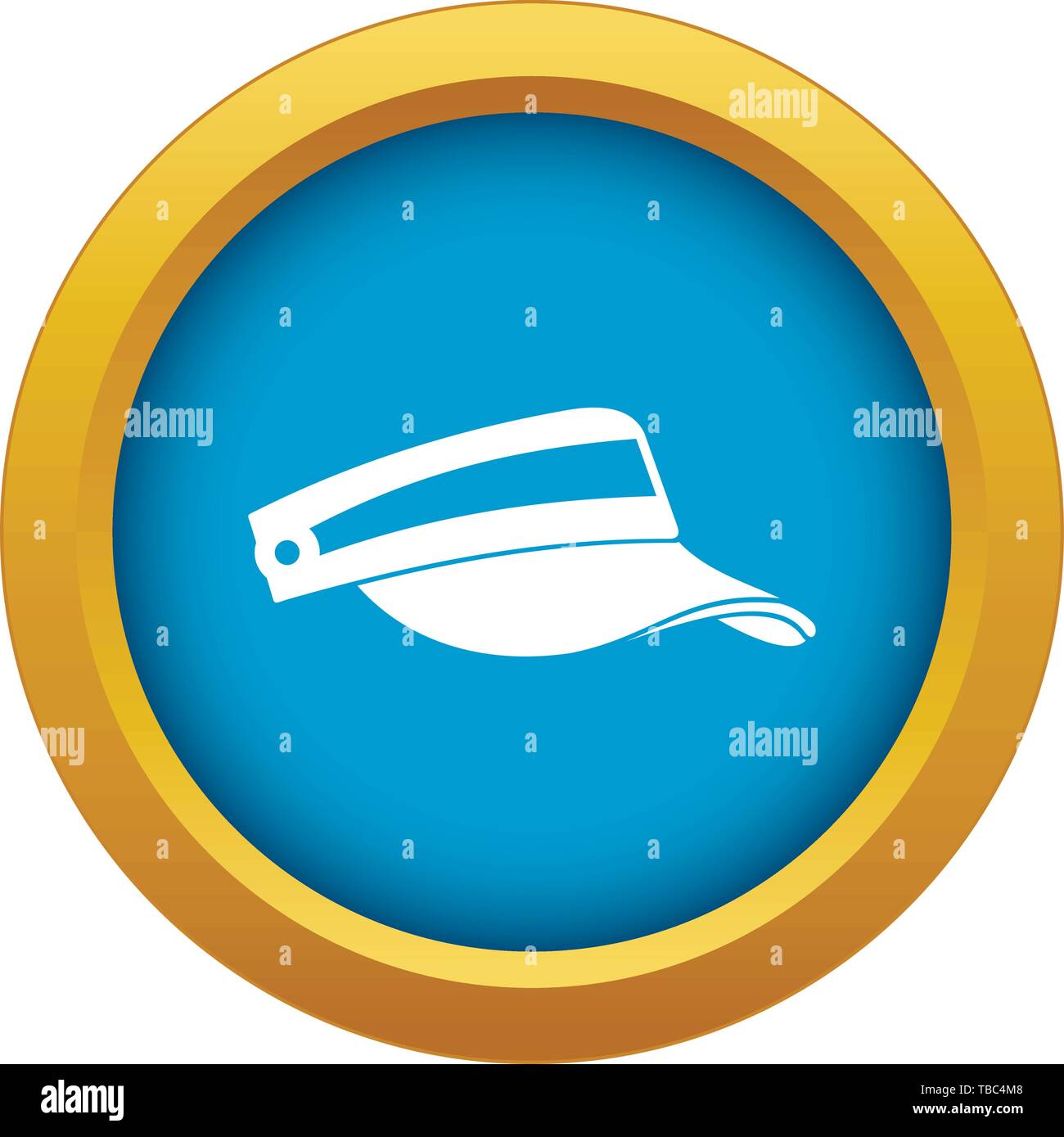 Sun cap icon blue vector isolated Stock Vector Image & Art - Alamy