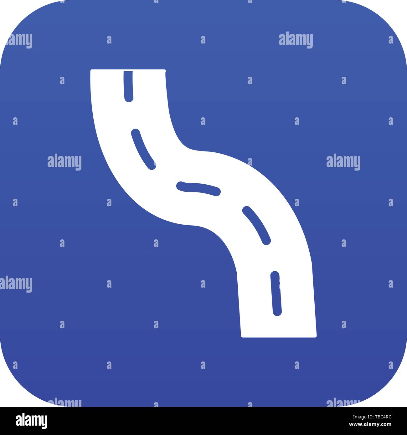 Left turn icon blue vector Stock Vector Image & Art - Alamy