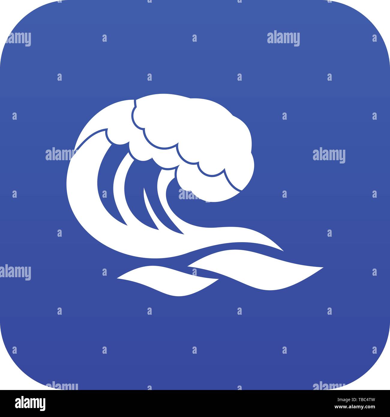 Wave icon digital blue Stock Vector Image & Art - Alamy