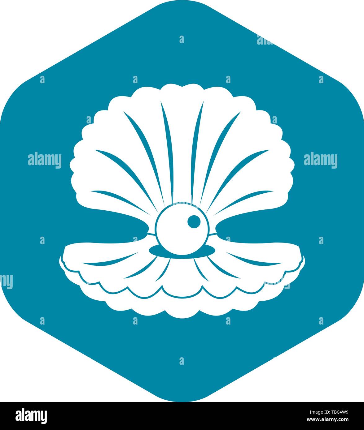 Pearl in a shell icon simple Stock Vector Image & Art - Alamy