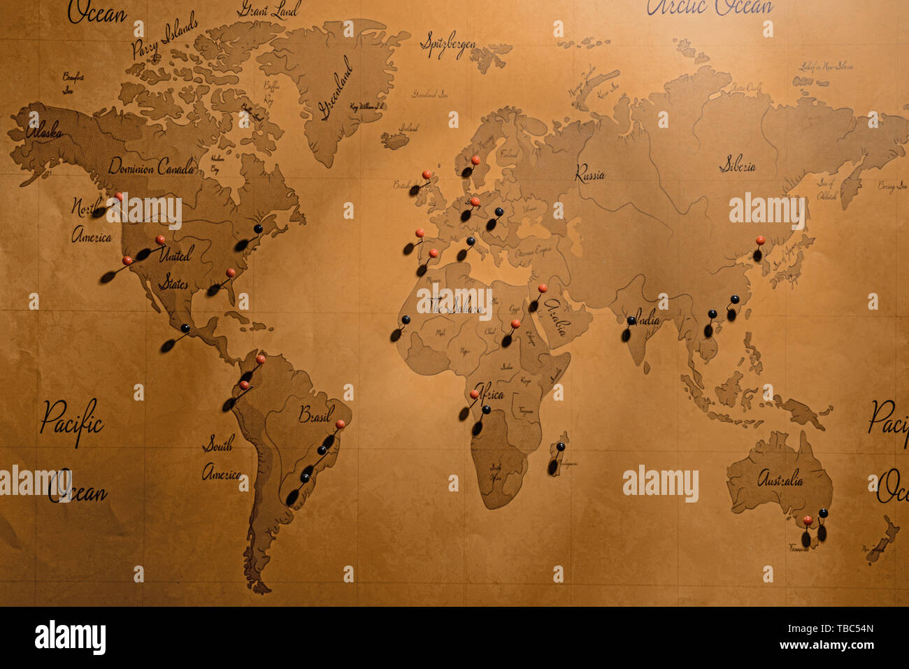Map top view hi-res stock photography and images - Alamy