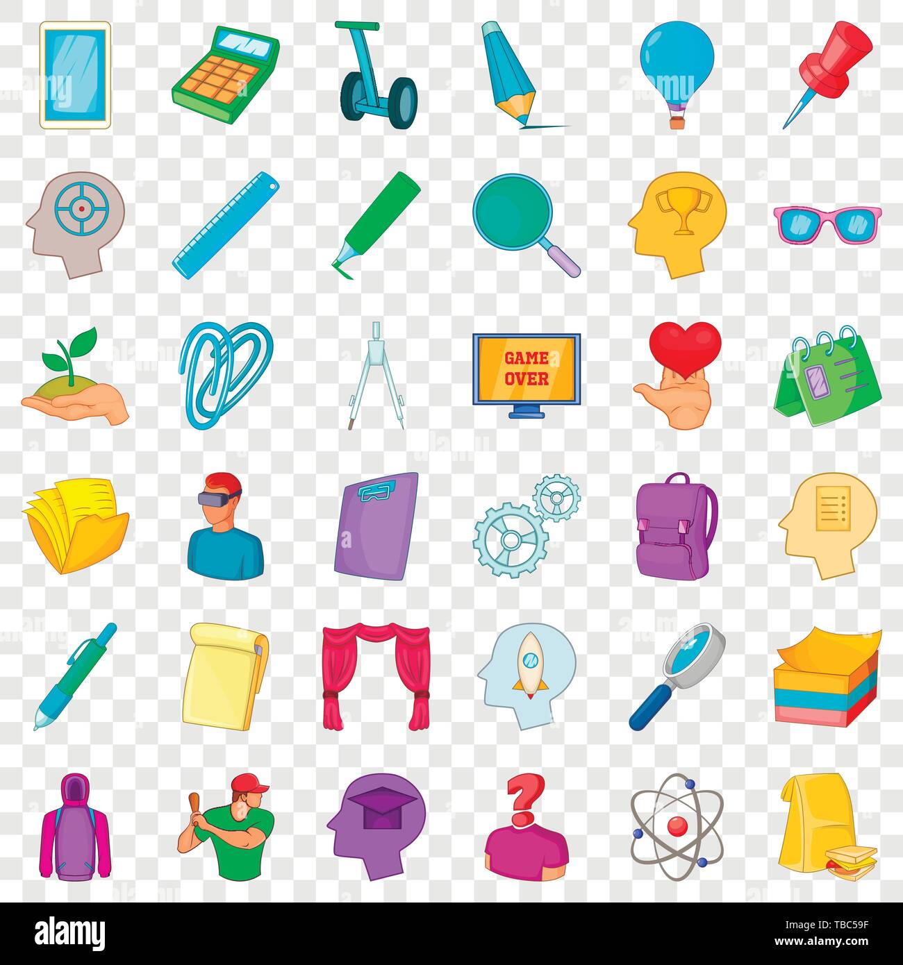 College icons set, cartoon style Stock Vector Image & Art - Alamy