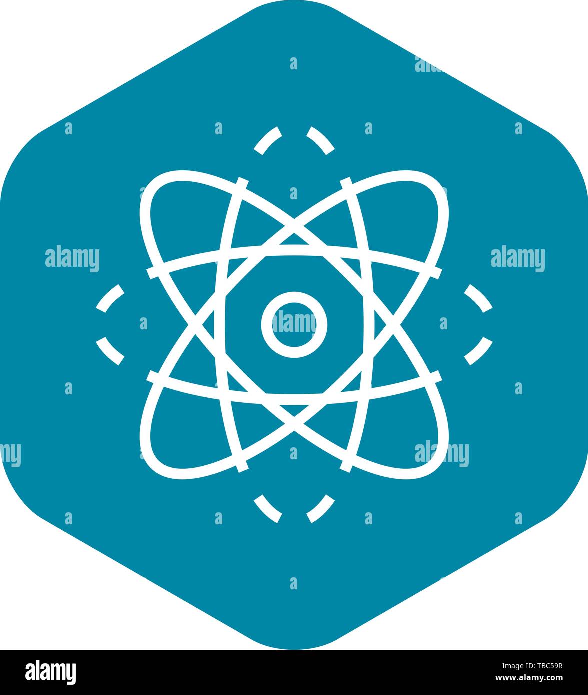 Atom icon, outline style Stock Vector Image & Art - Alamy