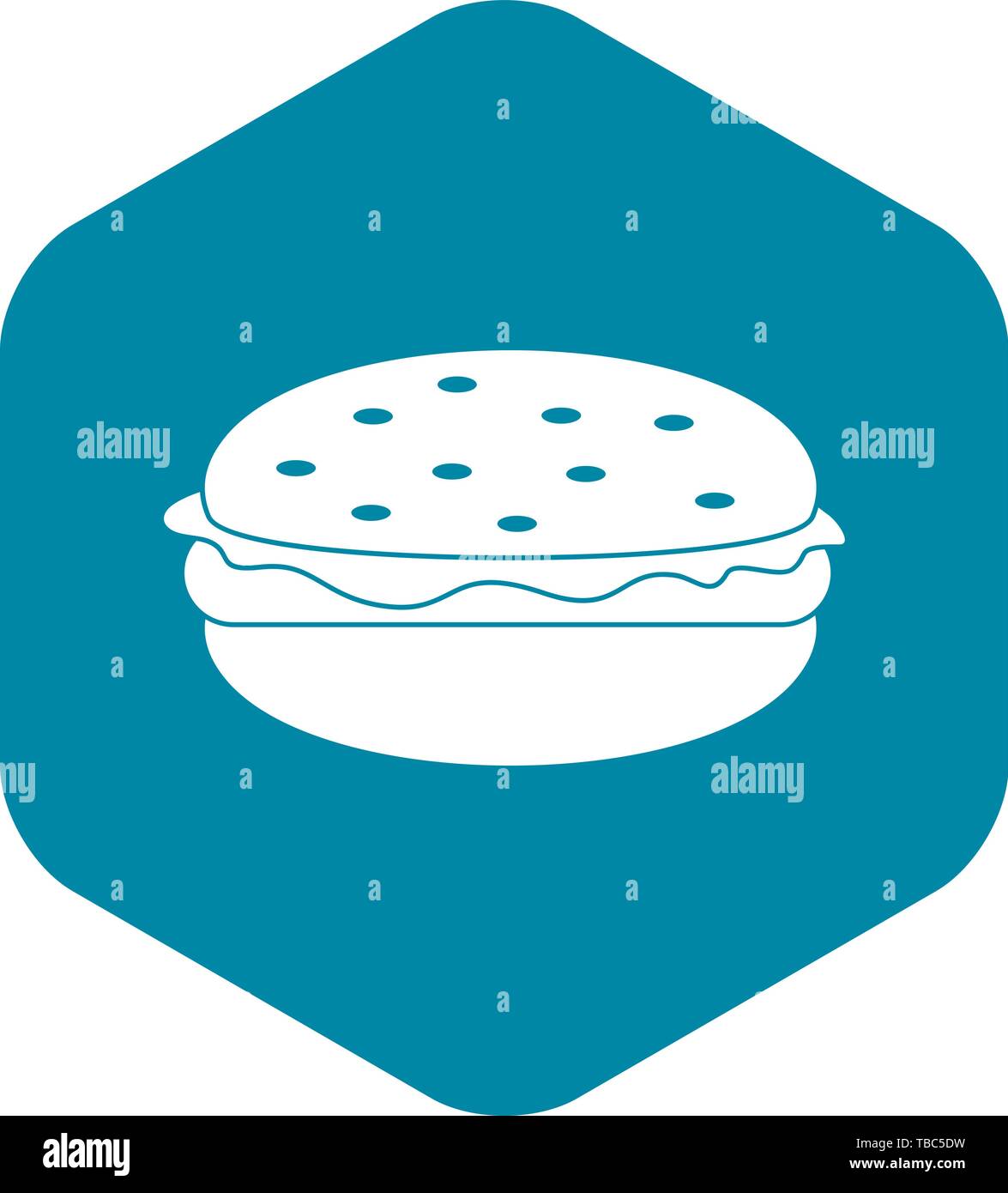 Burger icon simple Stock Vector Image & Art - Alamy