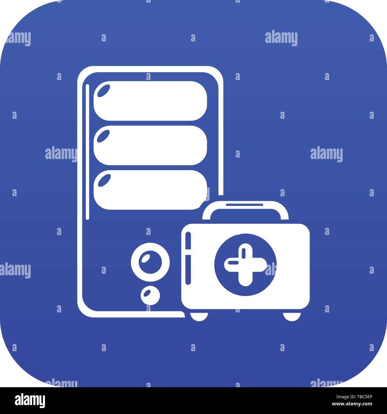 System unit repair icon blue vector Stock Vector Image & Art - Alamy
