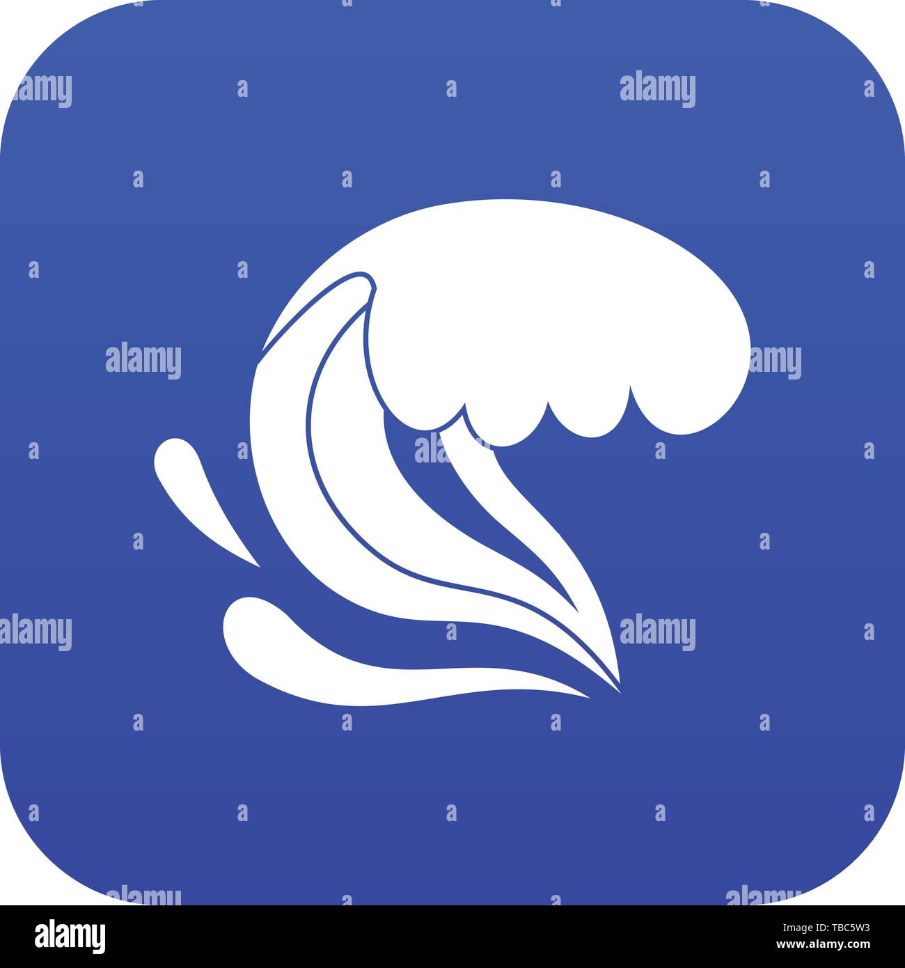 Surf wave icon digital blue Stock Vector Image & Art - Alamy