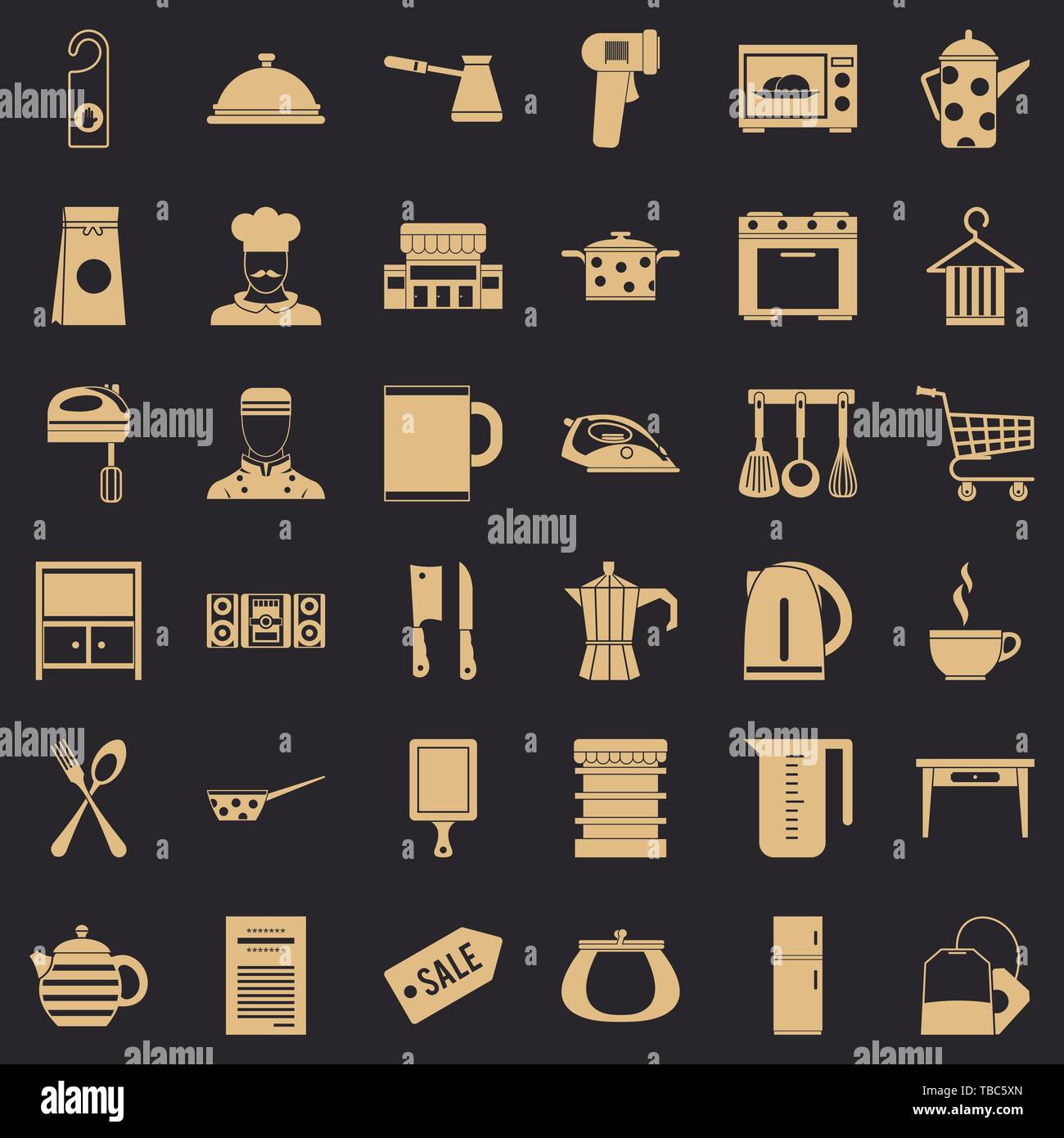 Utensil icons set, simple style Stock Vector Image & Art - Alamy