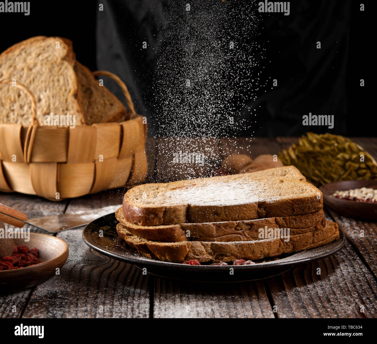 Grain, whole wheat bread, toast Stock Photo - Alamy