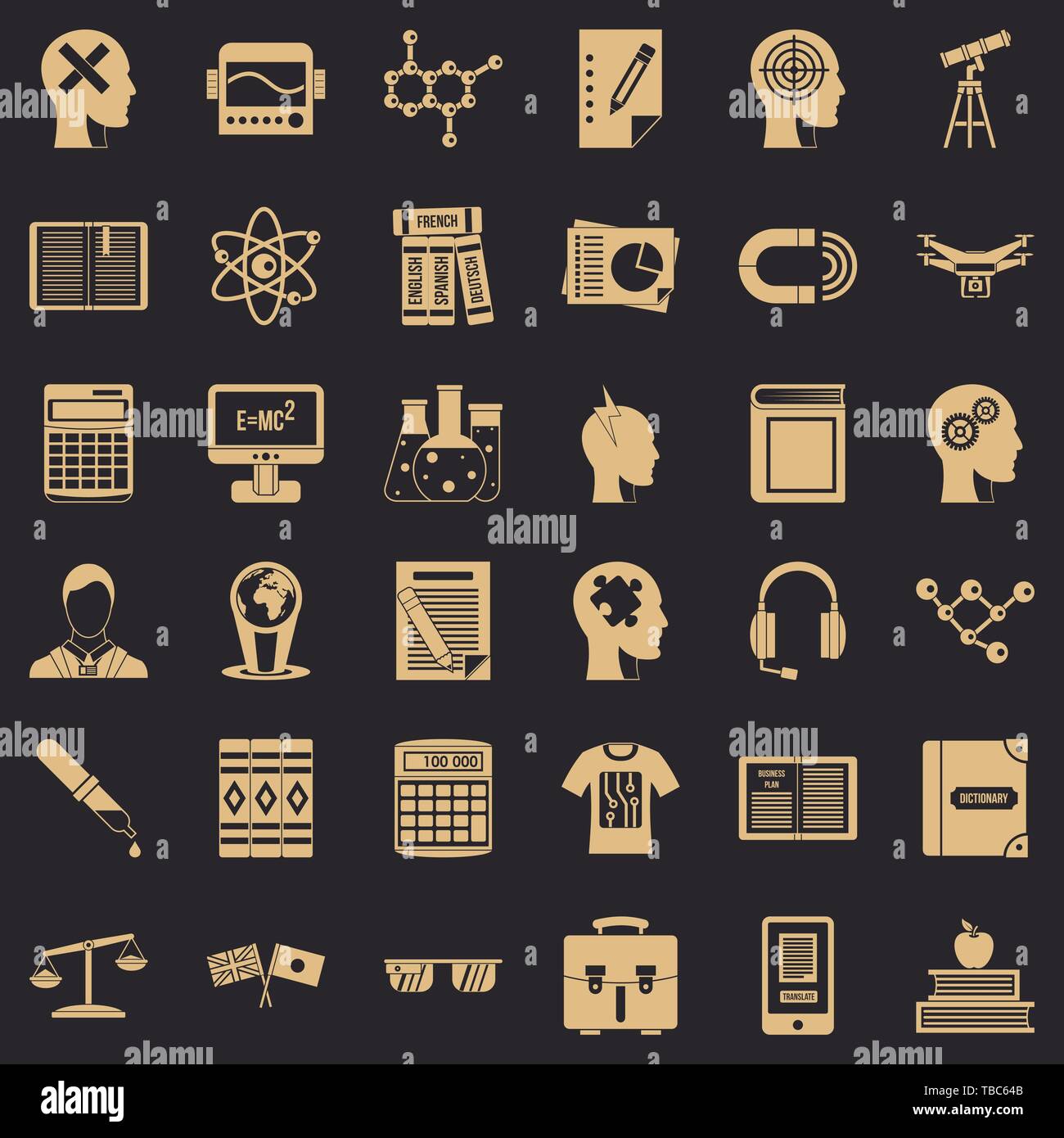 Knowledge icons set, simple style Stock Vector Image & Art - Alamy