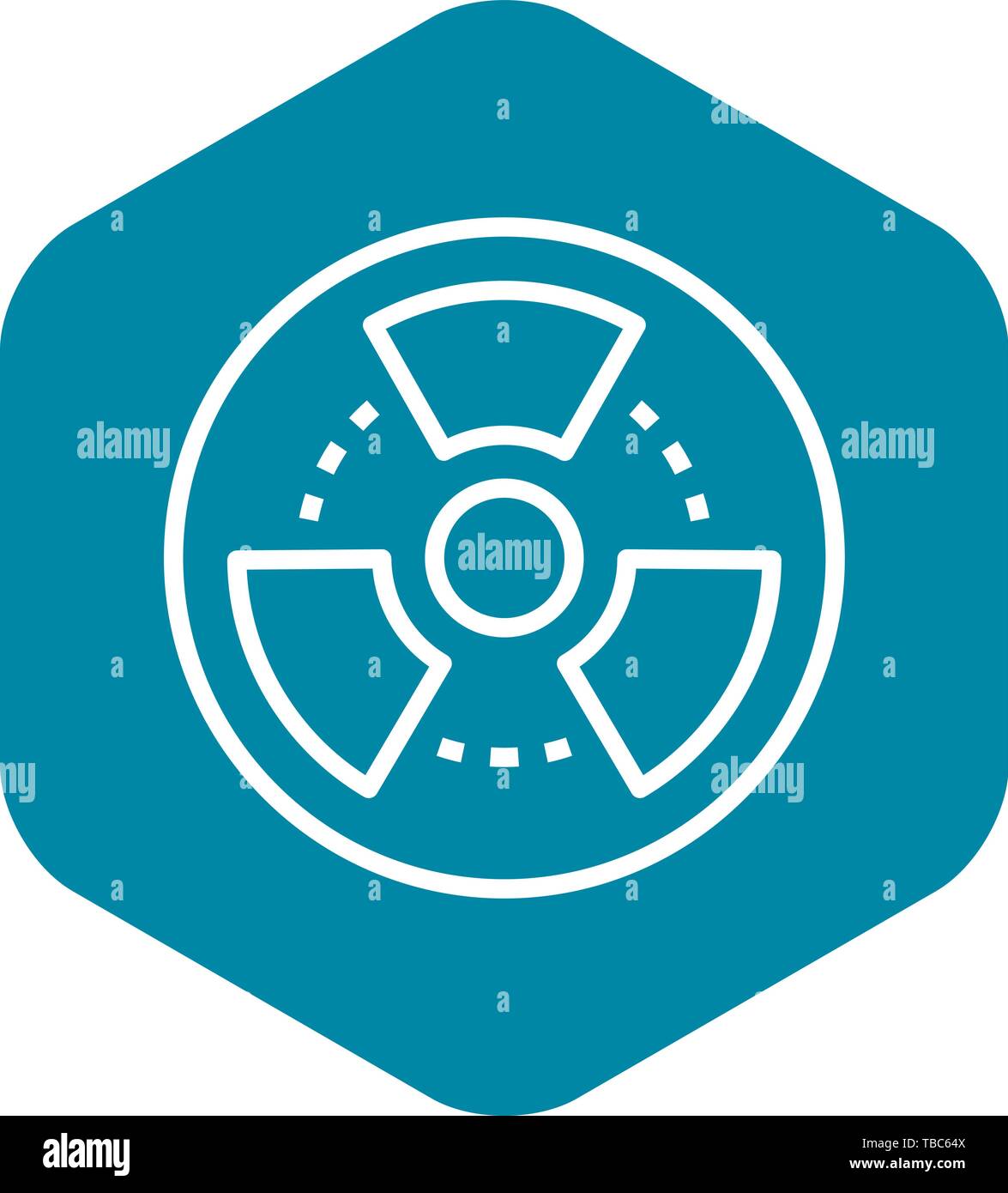 Radiation icon, outline style Stock Vector Image & Art - Alamy