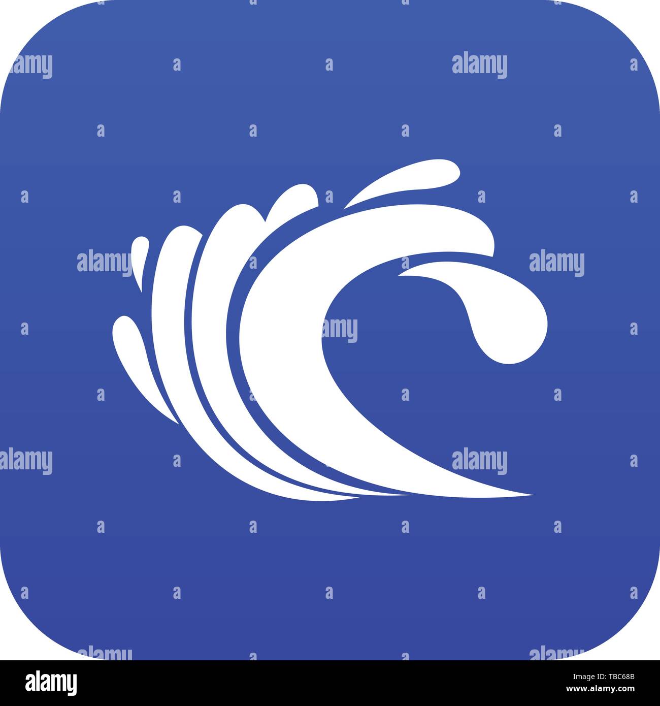 Wave icon digital blue Stock Vector Image & Art - Alamy