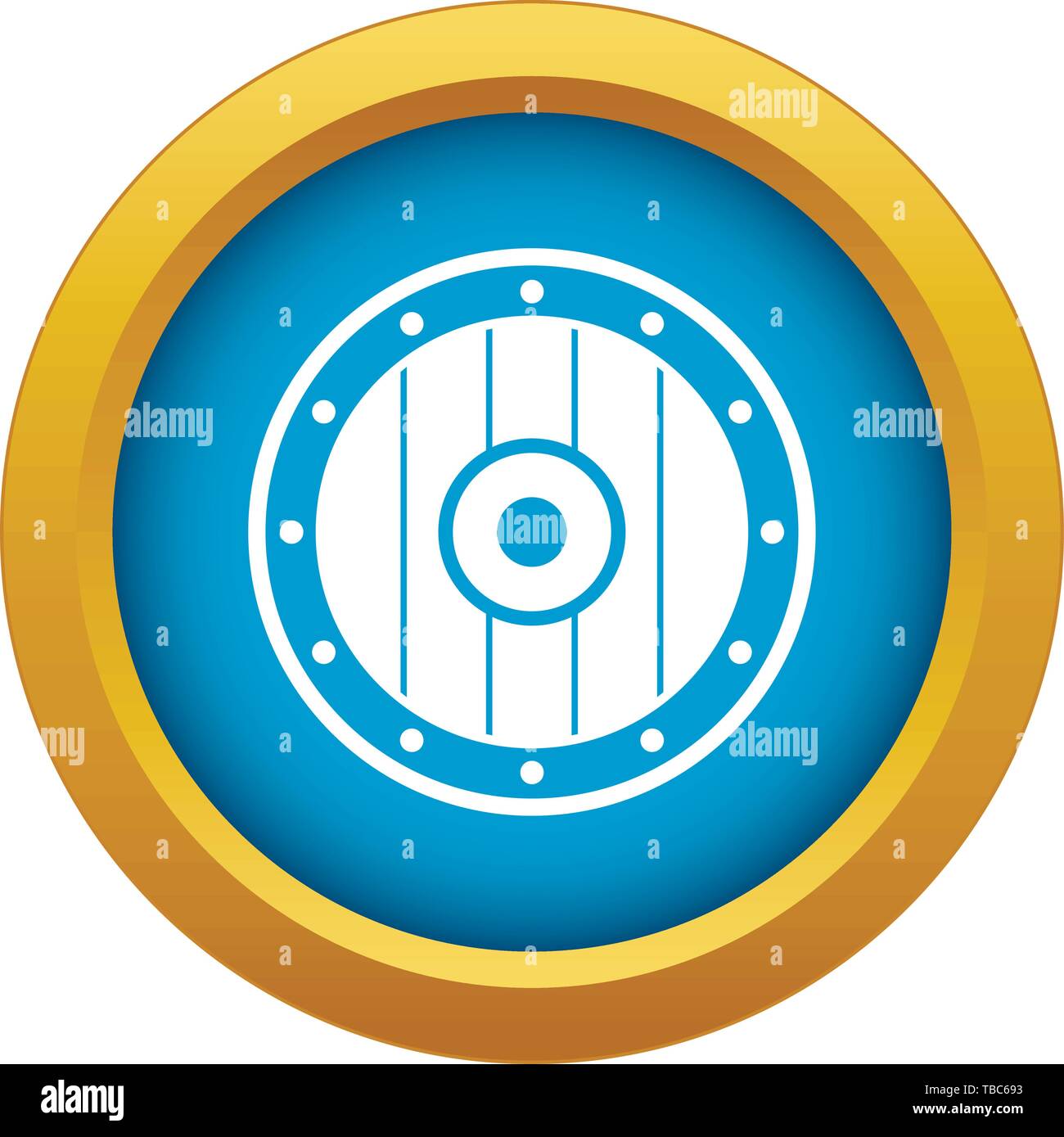 Round army shield icon blue vector isolated Stock Vector Image & Art ...