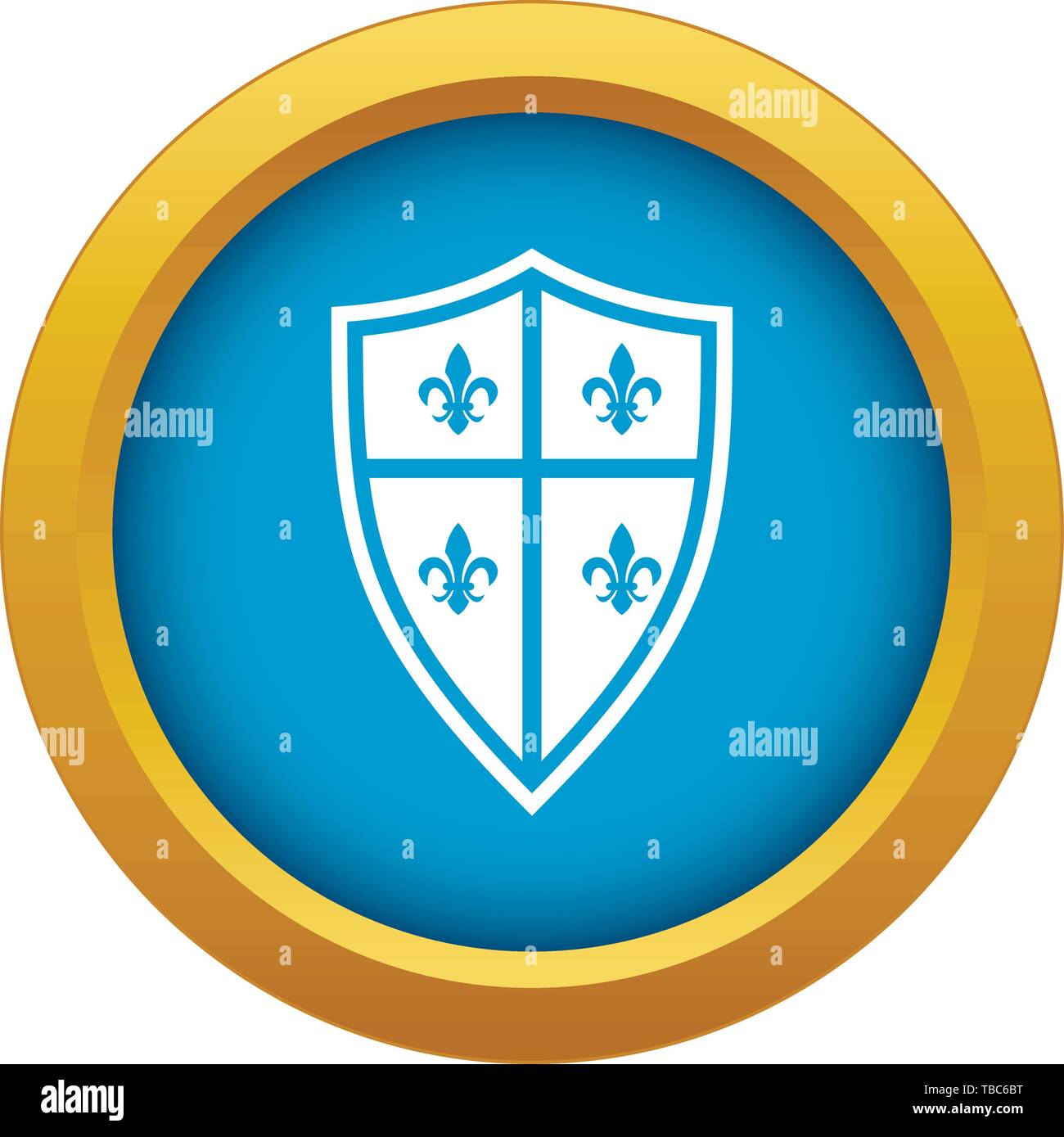 Royal shield icon blue vector isolated Stock Vector Image & Art - Alamy