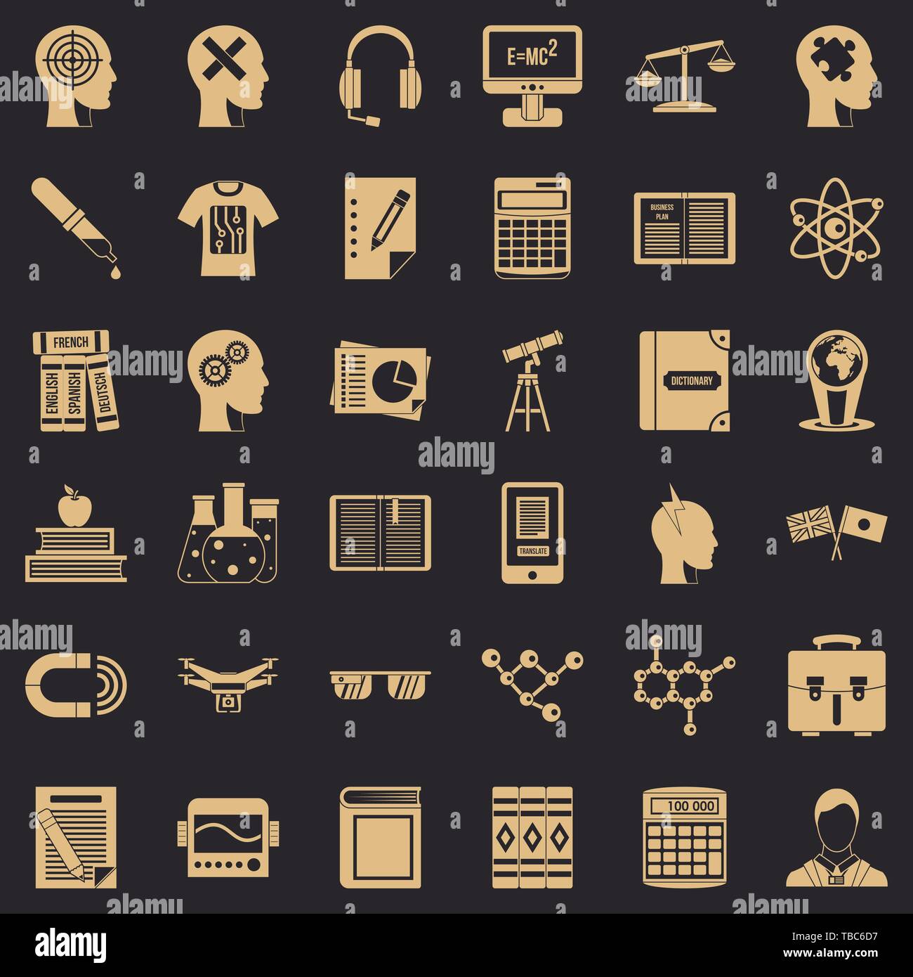 Graduation hat calculator icon hi-res stock photography and images - Alamy