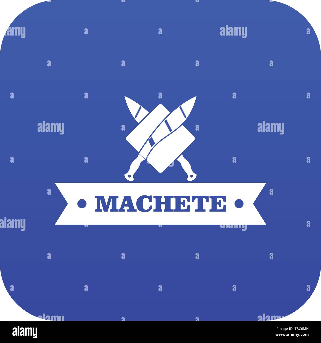 Machete icon blue vector Stock Vector Image & Art - Alamy