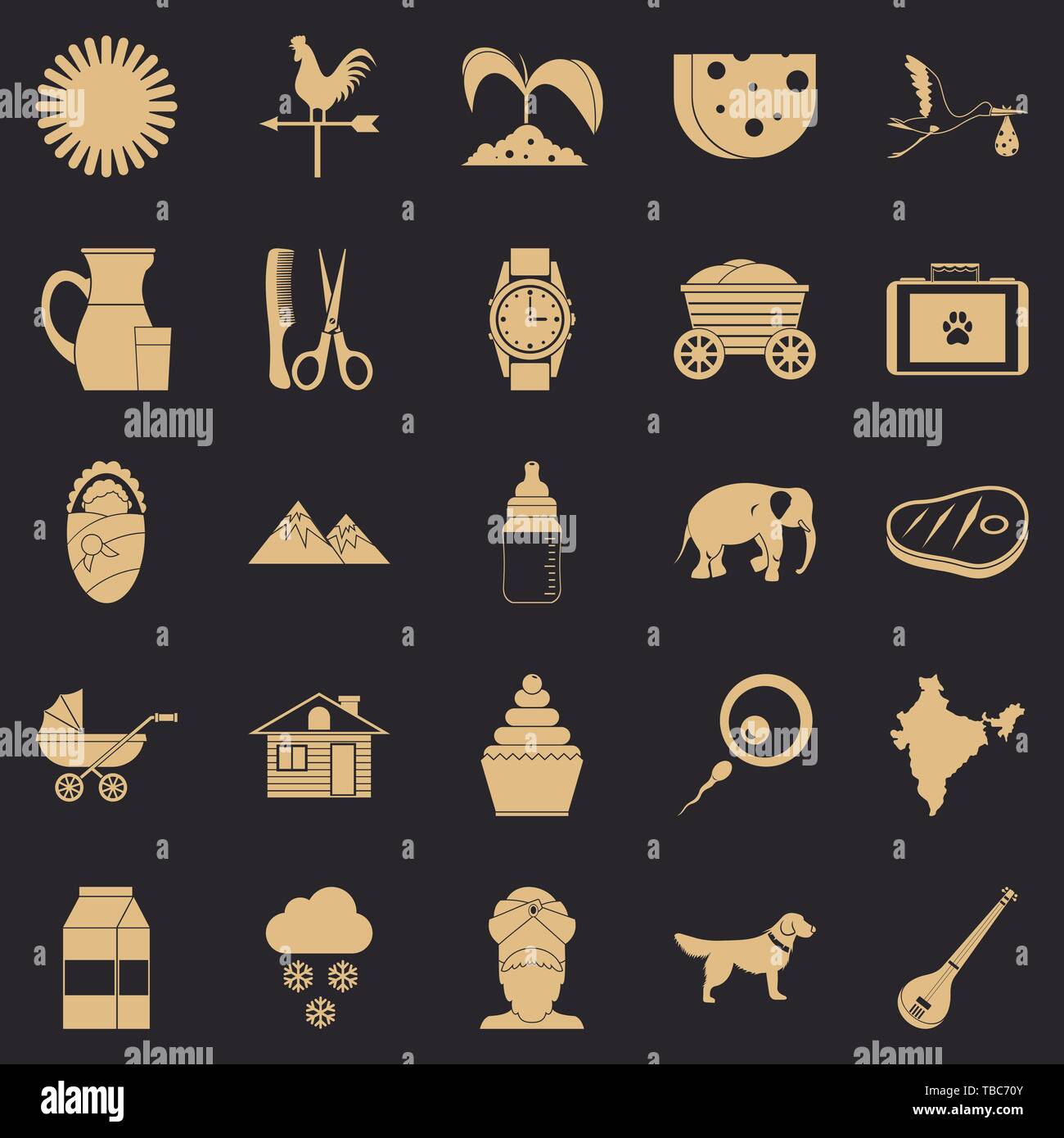 Rural economy icons set, simple style Stock Vector Image & Art - Alamy